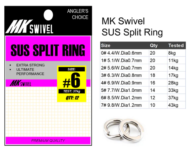 MK Swivel SUS Split Ring – EPIC Fishing
